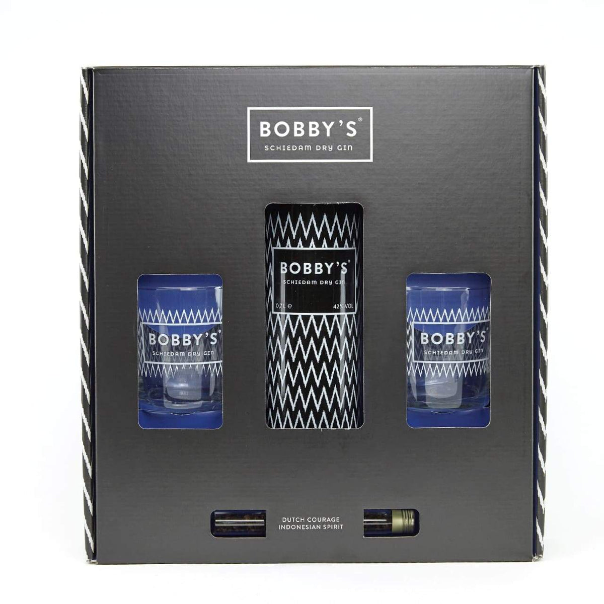 Bobby's Schiedam Gin & Gläser Set – Schmidt-Whisky.de